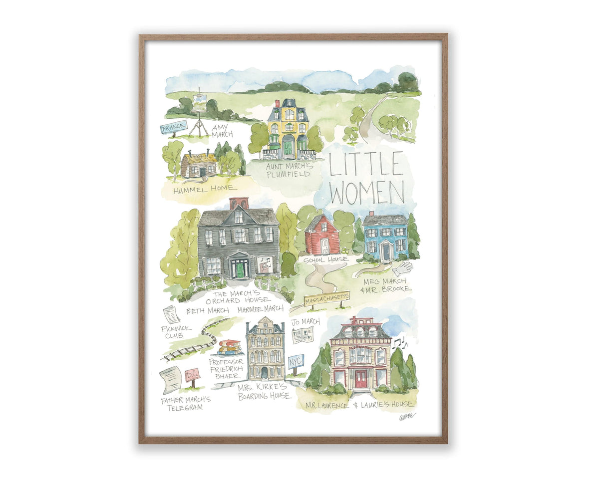 Little Women Story Map Print