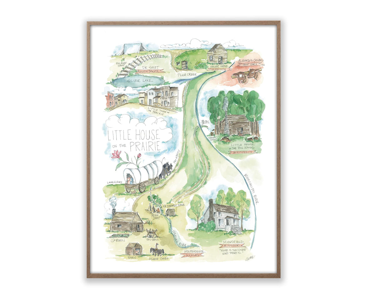 “Little House on the Prairie Story Map" Print – Elizabeth Wade Studio