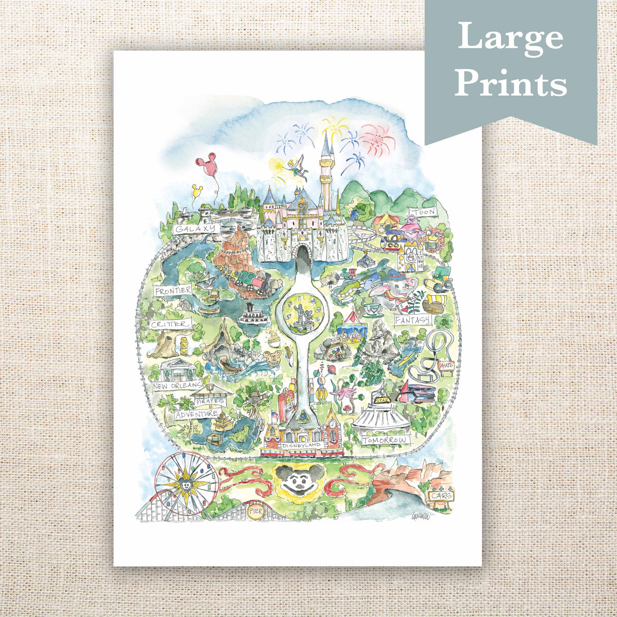 "California Theme Park Story Map" Large Sizes