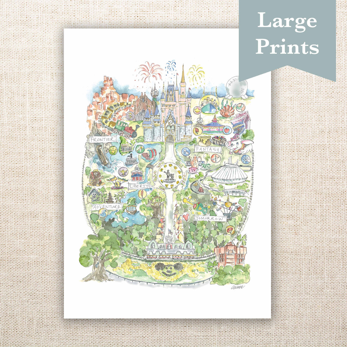 "Florida Magical Theme Park" Story Map - Large Sizes – Elizabeth Wade ...