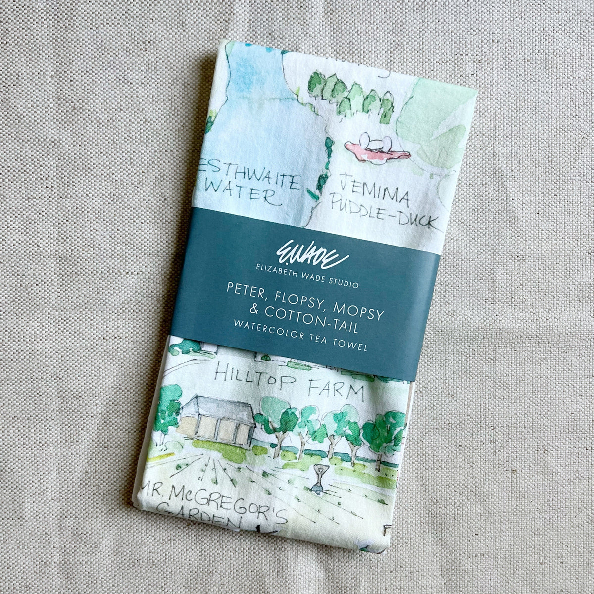 “Peter Rabbit Story Map" Tea Towel – Elizabeth Wade Studio