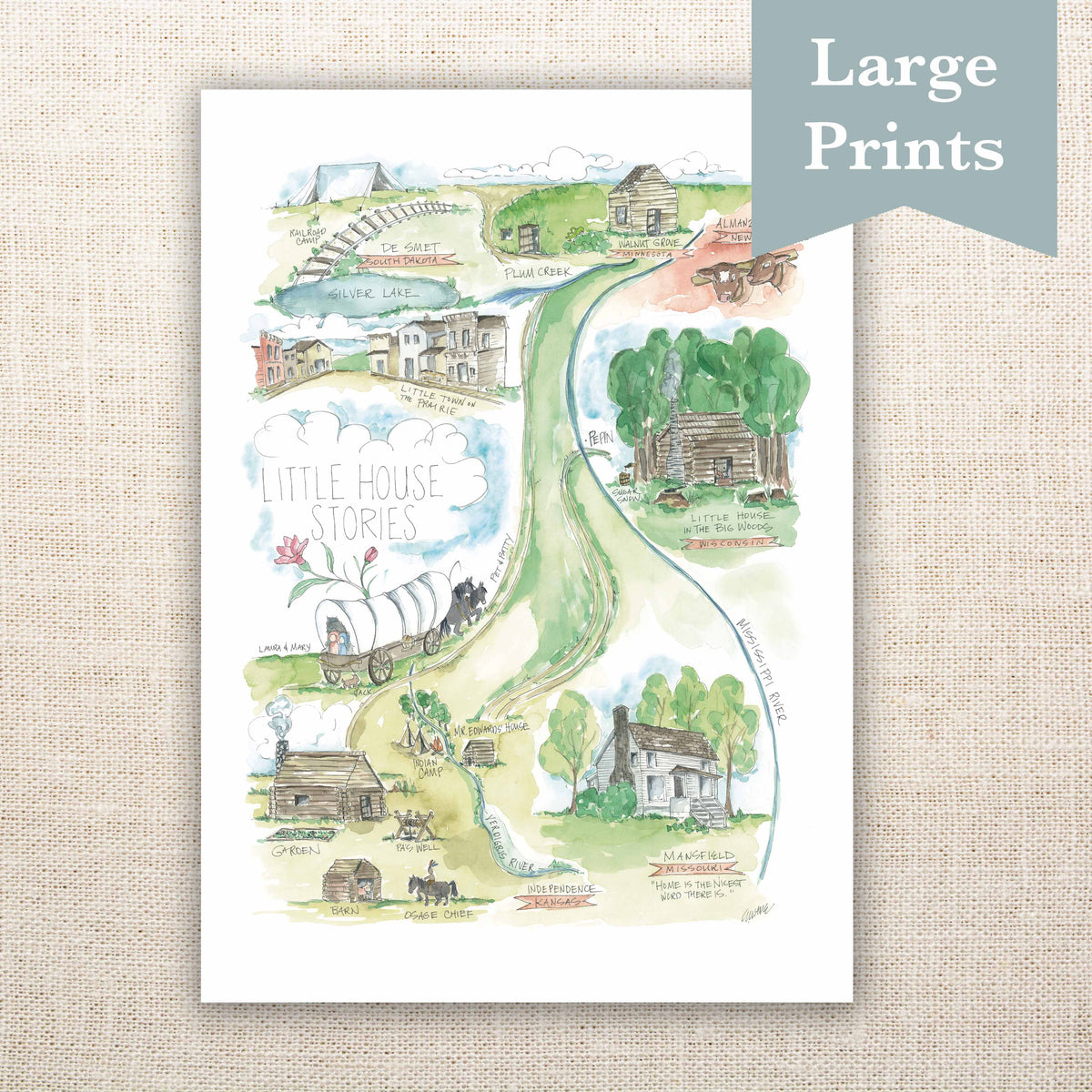 "Little House Story Map" Large Sizes – Elizabeth Wade Studio