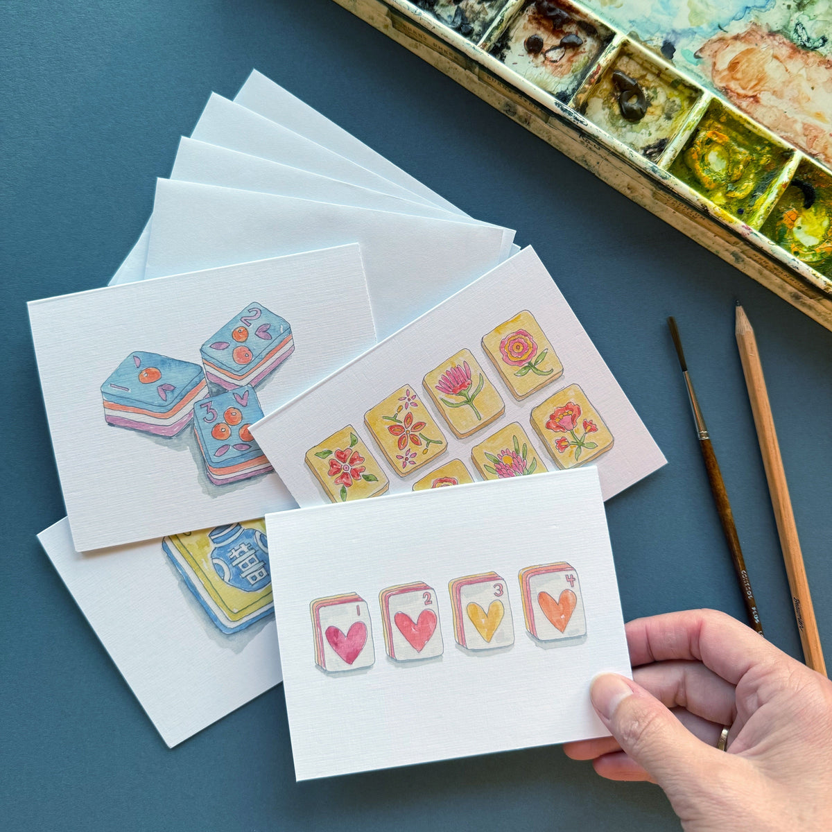 Mahjong Tiles Notecard Set