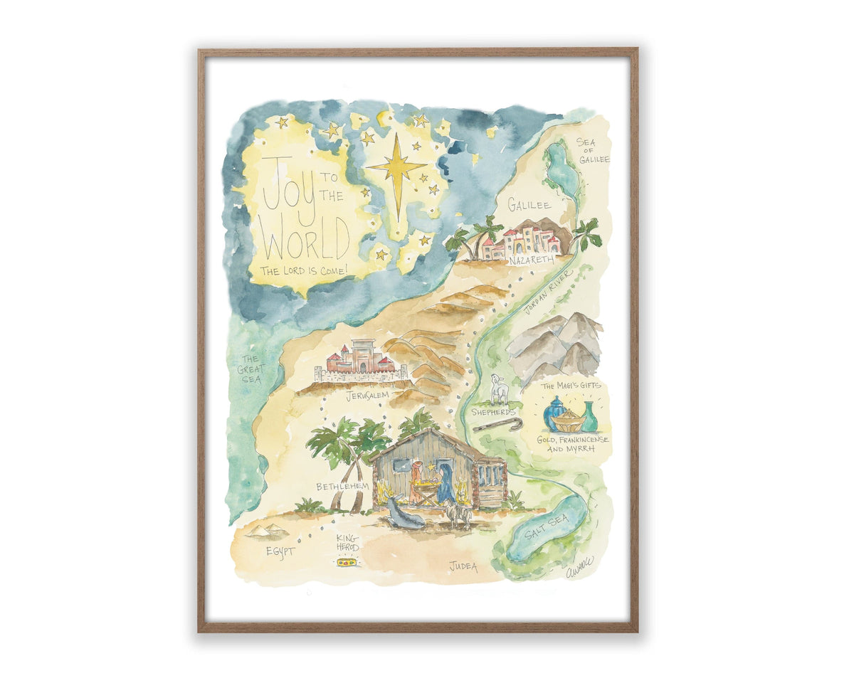 "Joy to the World Story Map" Nativity Art Print – Elizabeth Wade Studio