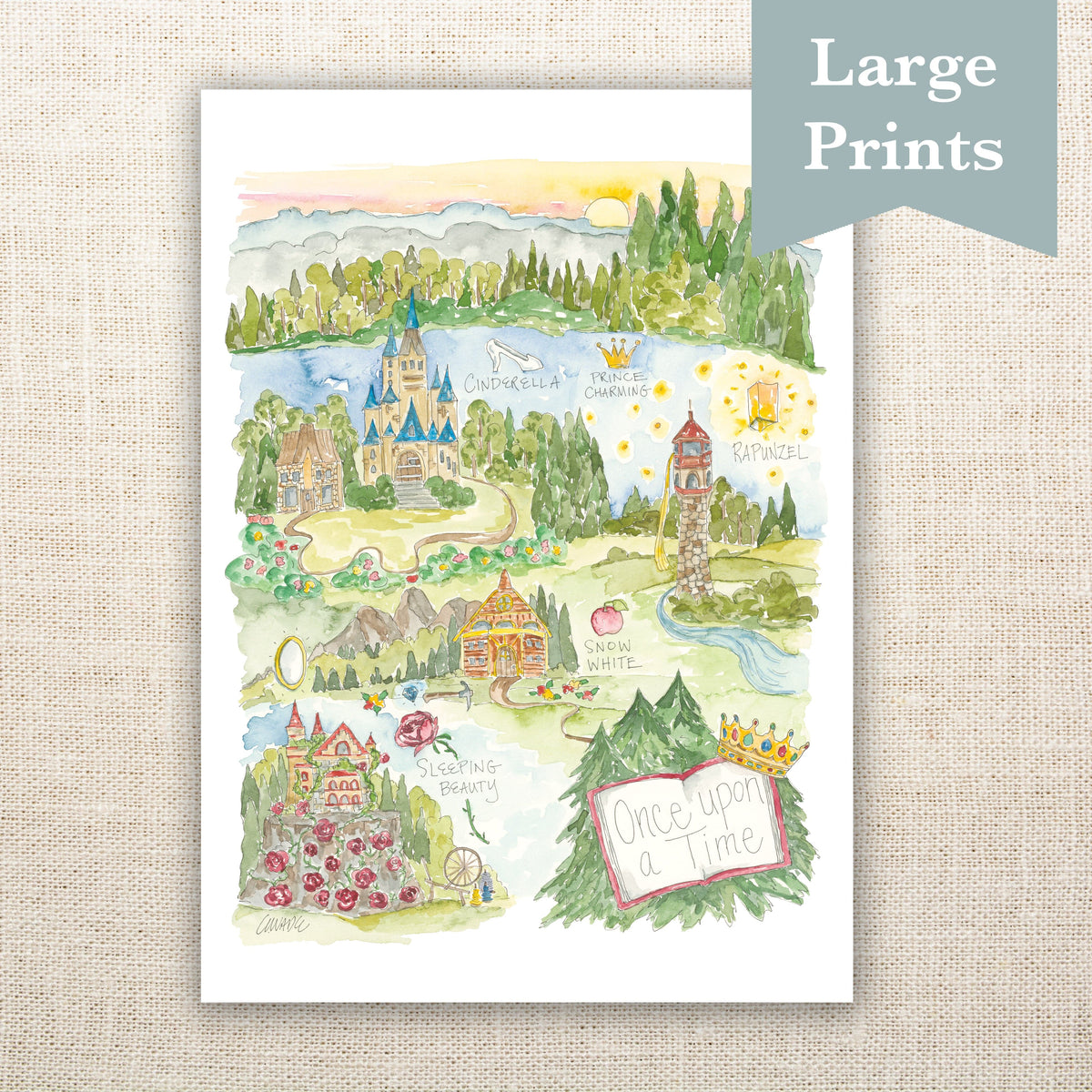 "Once Upon a Time" Story Map - Large Sizes – Elizabeth Wade Studio
