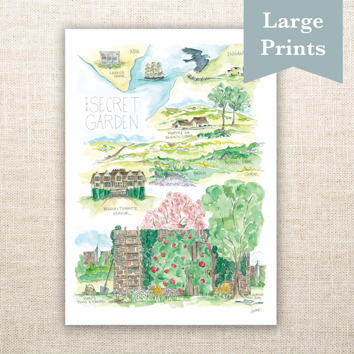 Secret Garden Story Map Large Sizes