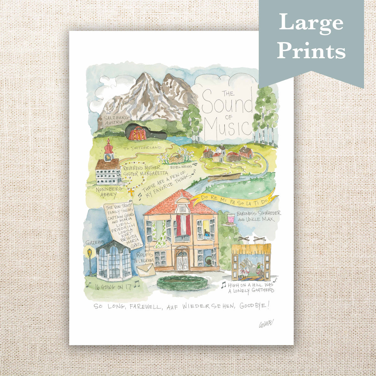 Sound of Music Story Map - Large Sizes