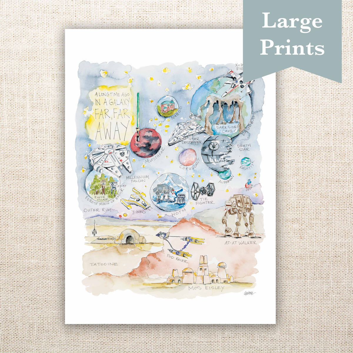 Star Galaxy Story Map Large Sizes