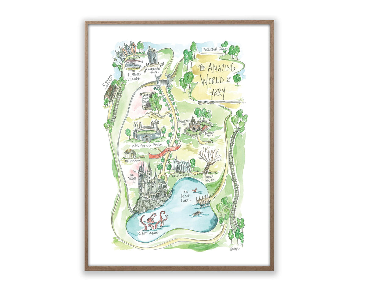 "Harry’s Amazing World Story Map" Print – Elizabeth Wade Studio