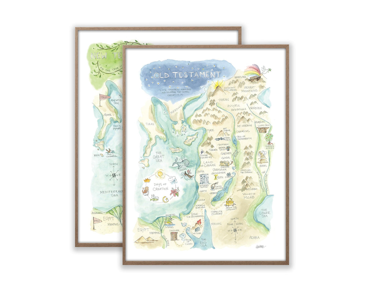 "Bible Story Watercolor Maps" Set – Elizabeth Wade Studio