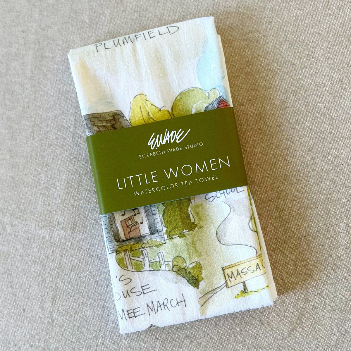 “Little Women Story Map" Tea Towel – Elizabeth Wade Studio