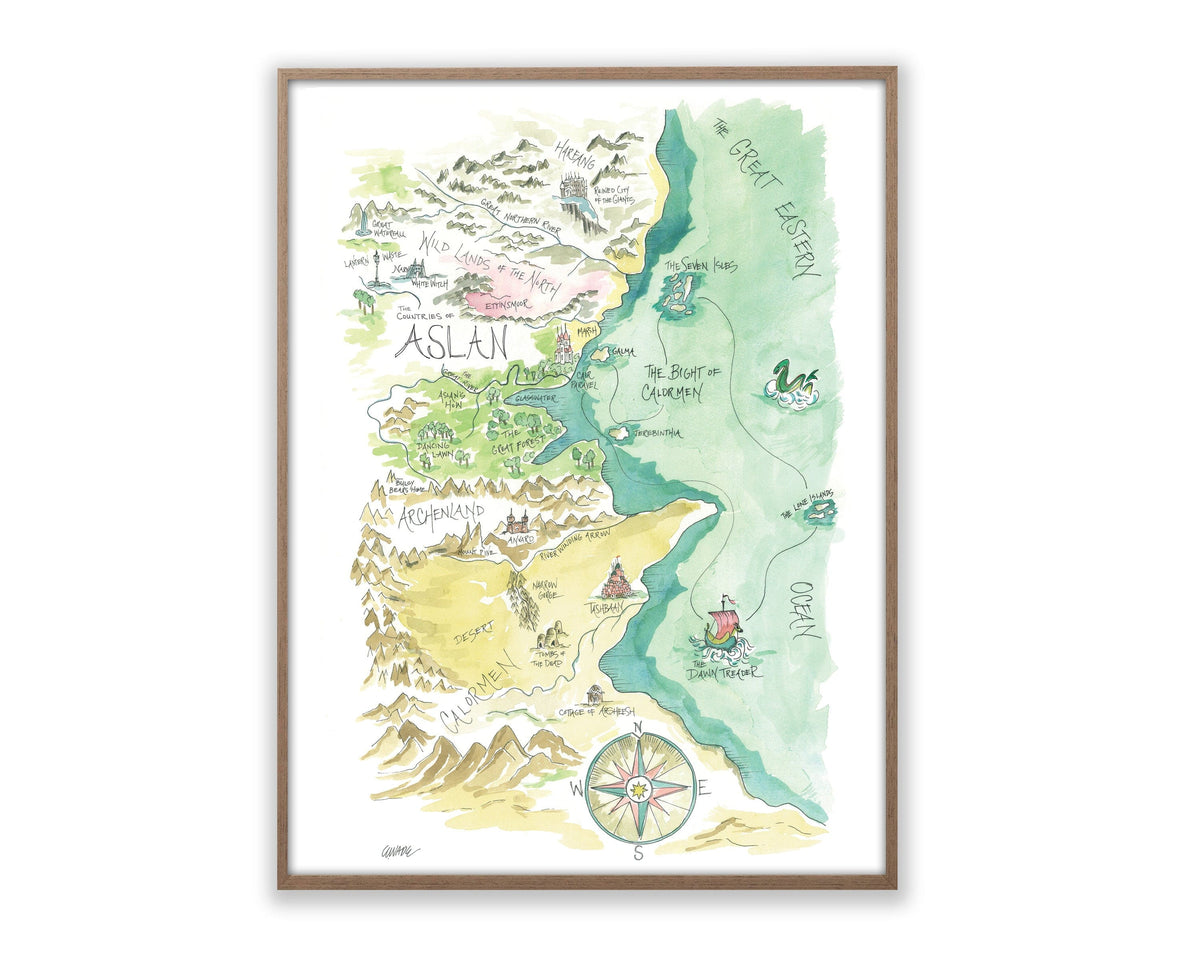 "The Countries of Aslan Story Map" Print – Elizabeth Wade Studio